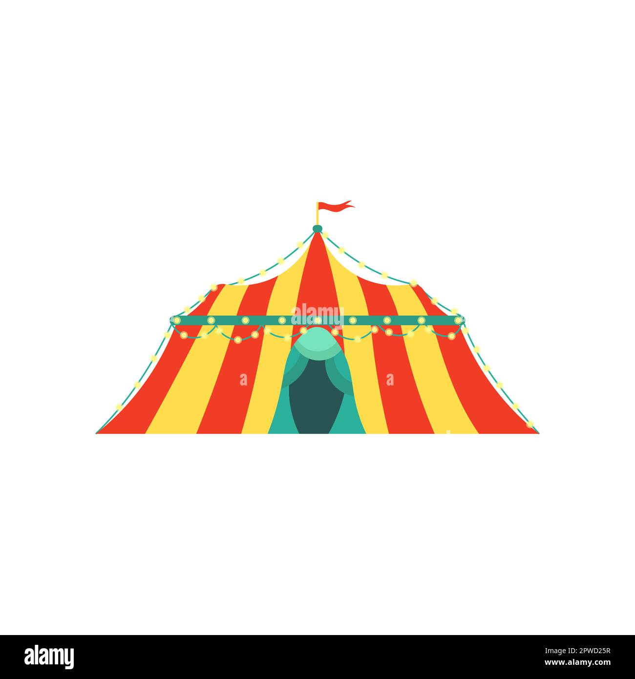 Red and yellow circus tent vector illustration Stock Vector Image & Art ...