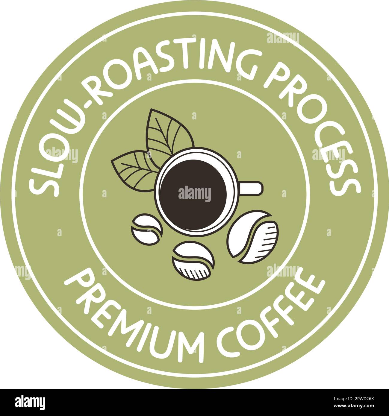 Slow roasted coffee Stock Vector Images - Alamy