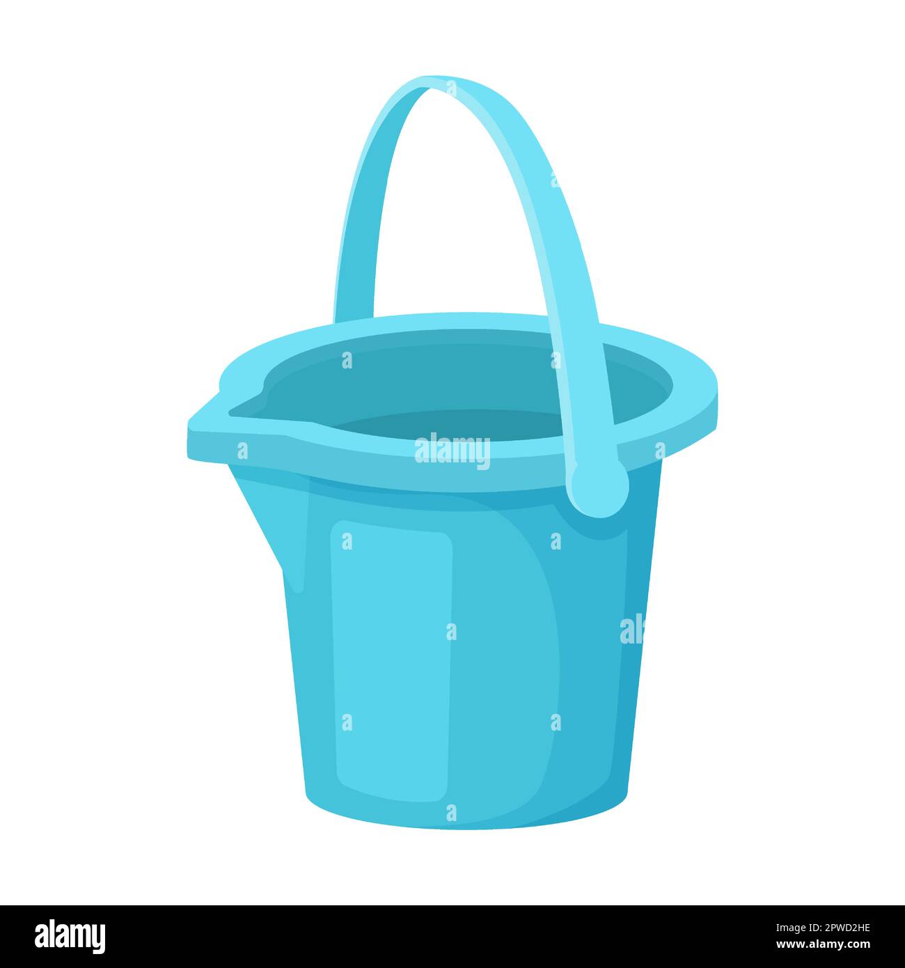 blue bucket with spout and handle, barrel with convenient spout for ...