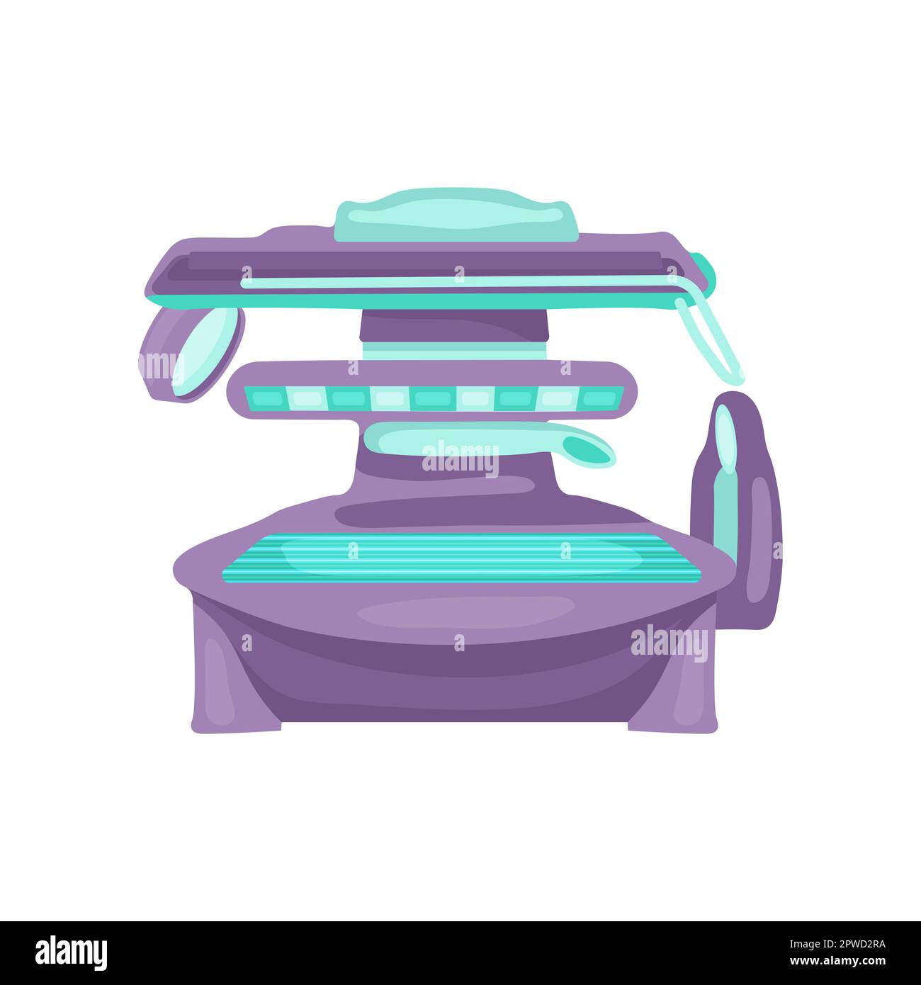 Purple And Blue Tanning Bed Illustration Stock Vector Image And Art Alamy