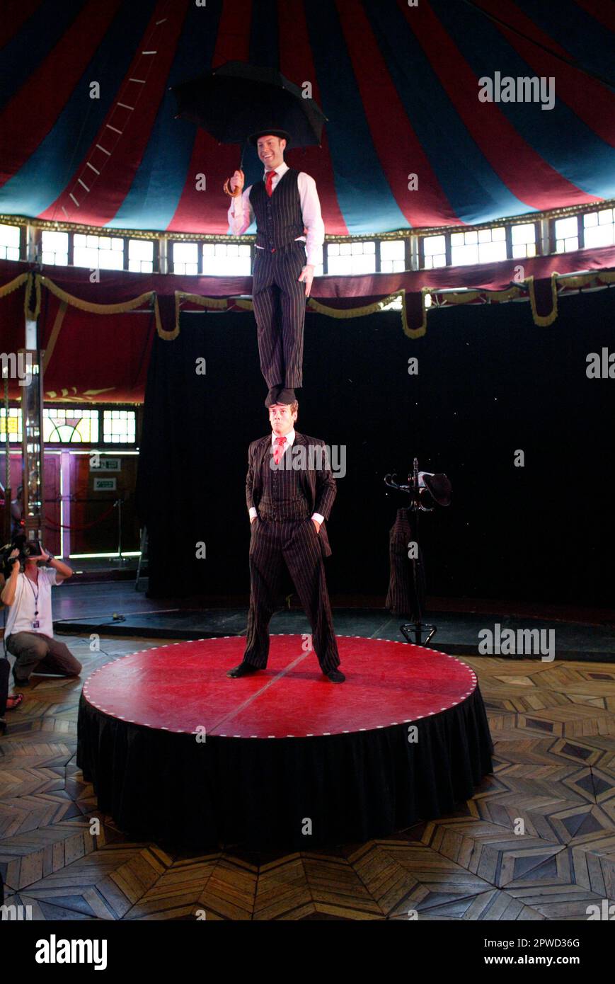 The ‘English Gents’ acrobats of the La Clique (burlesque cabaret) event ...