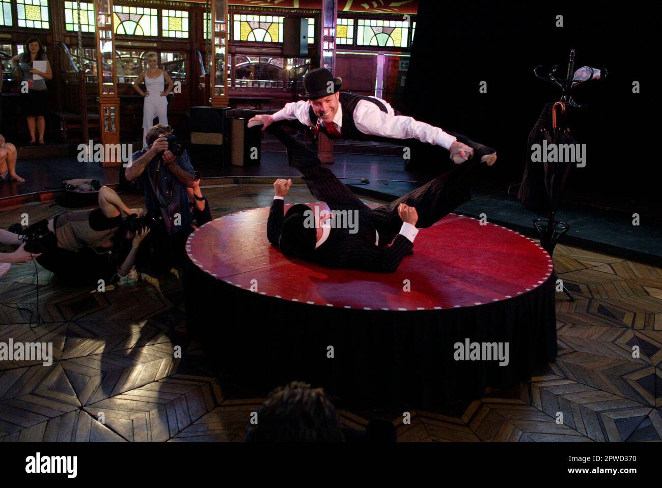 The ‘English Gents’ acrobats of the La Clique (burlesque cabaret) event ...