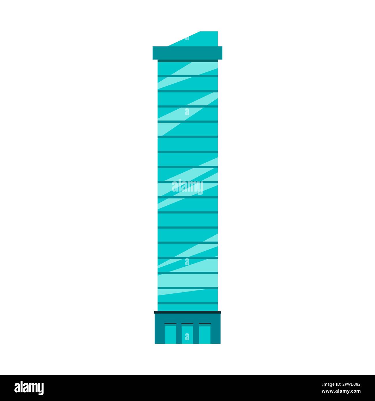 Modern facade of business center and commercial building. Vector ...