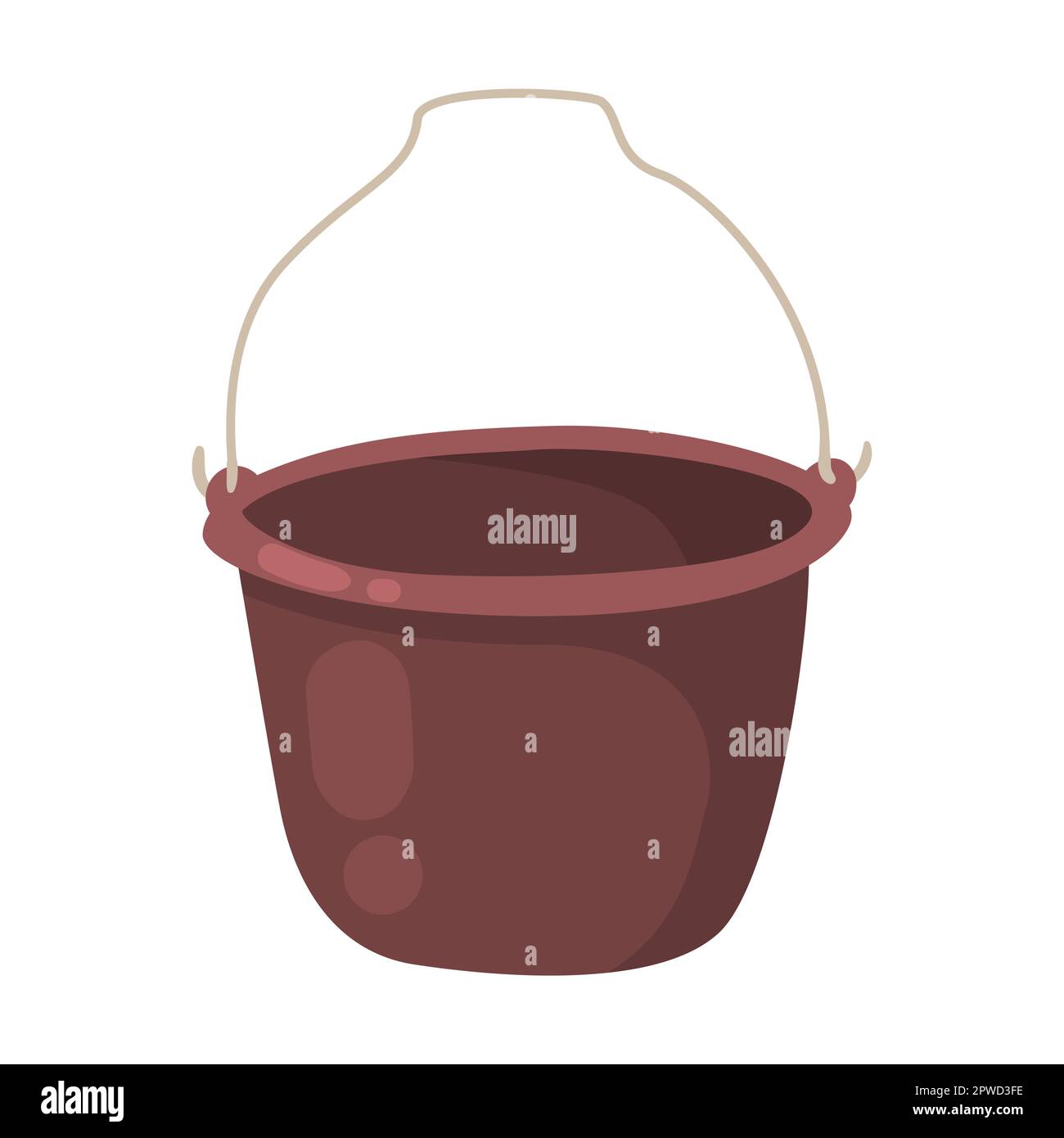 bucket water container. Construction instrument, cartoon illustration ...