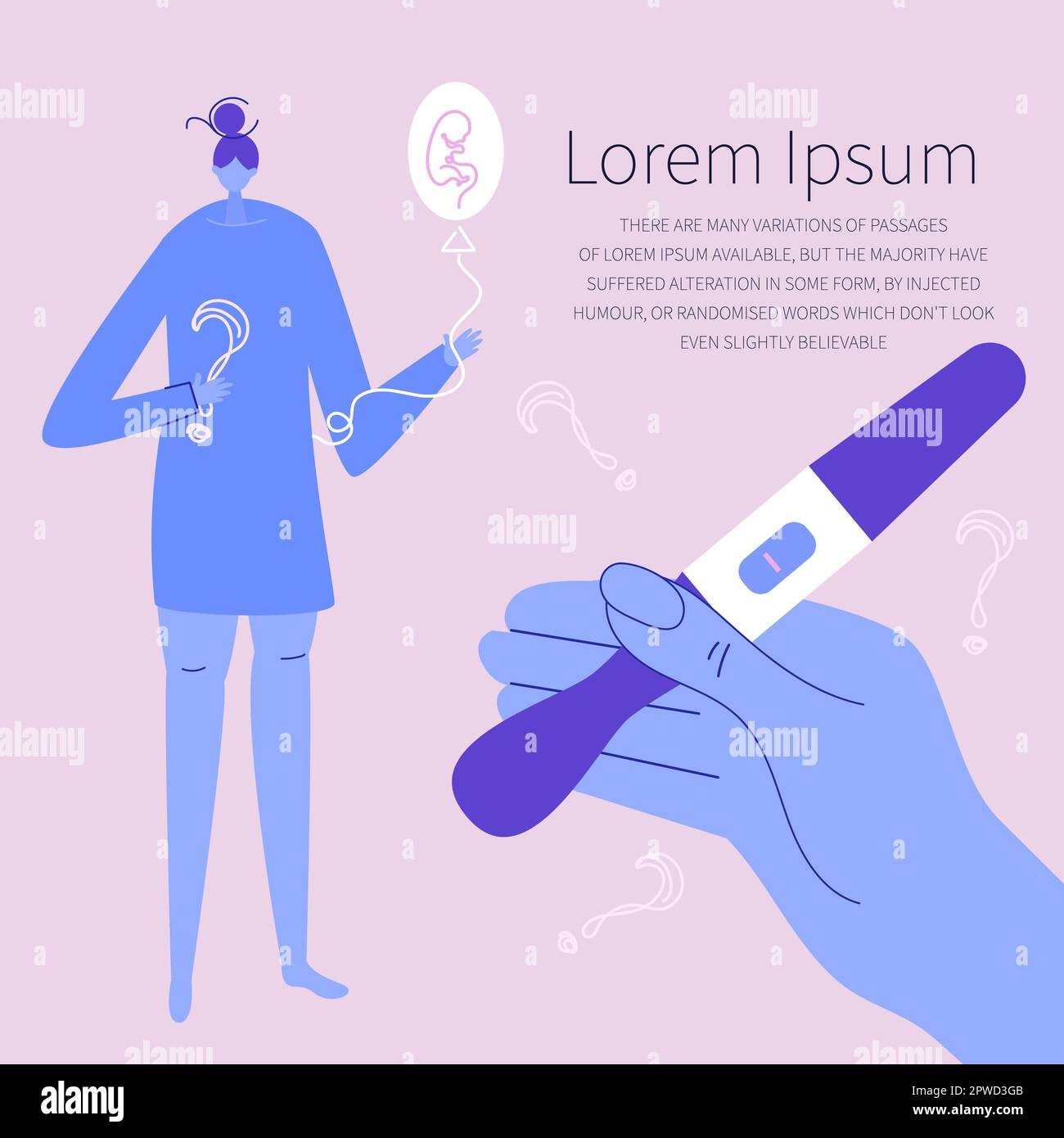 Woman negative pregnancy test Stock Vector Images - Alamy