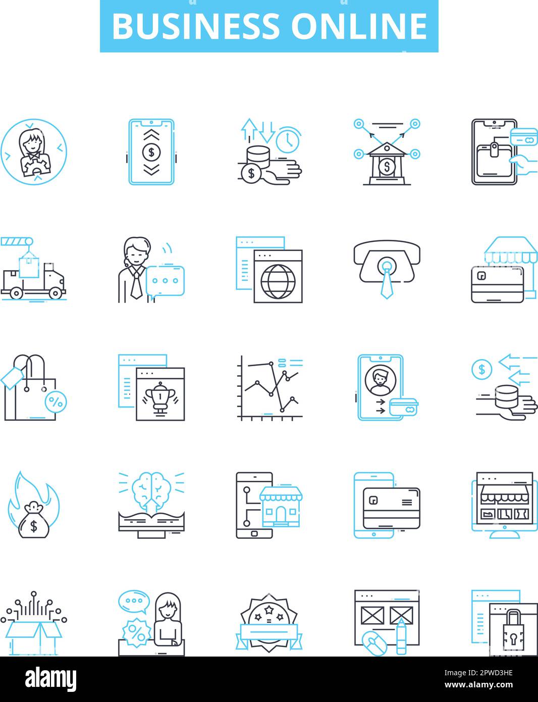 Online shopping trends Stock Vector Images - Alamy