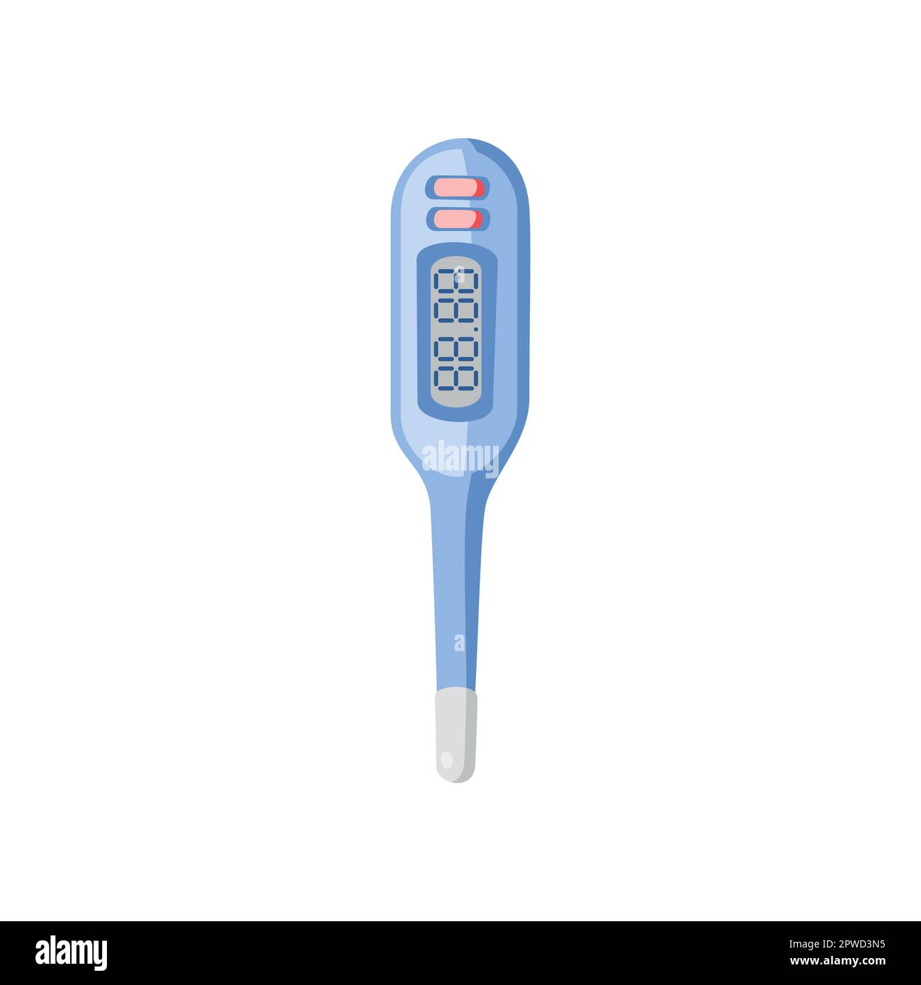 Digital thermometer flat vector illustration Stock Vector Image & Art ...