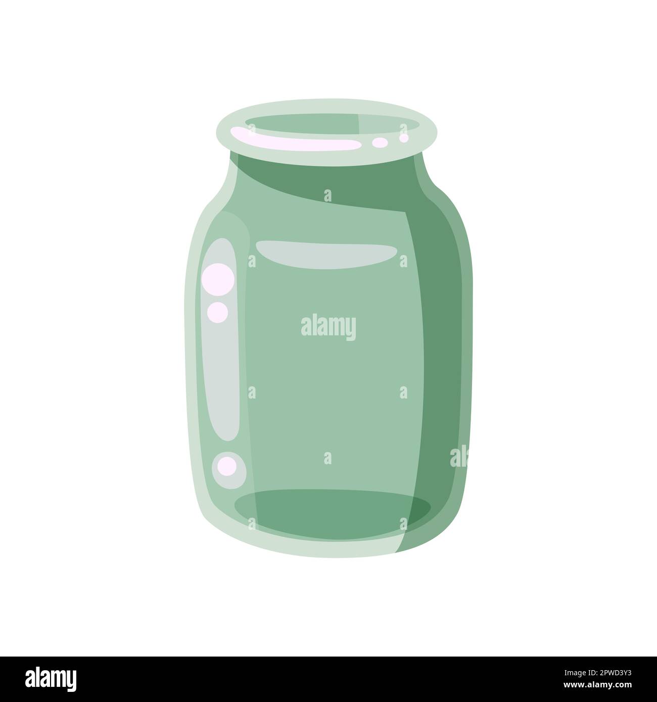 Empty tall rectangular jar cartoon illustration Stock Vector Image ...