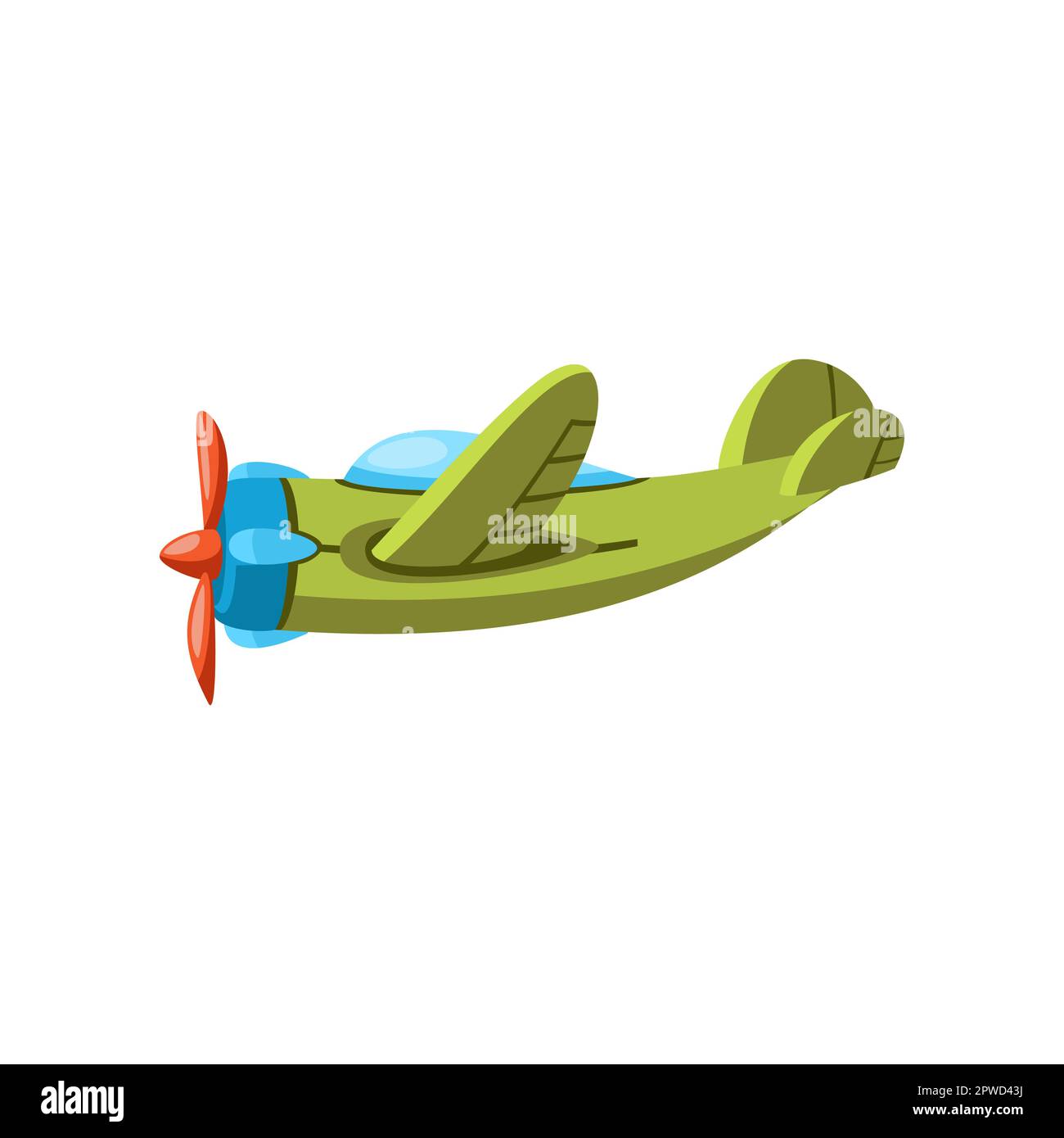 Toy plane for kids flat vector illustration Stock Vector Image & Art ...