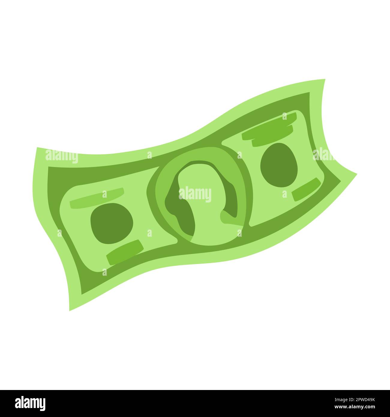 money cartoon illustration. Heap of cash, pile of green banknotes or ...