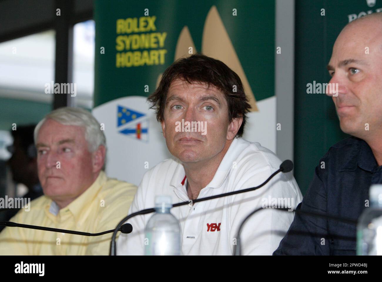 From left: Lindsay May (navigator of Swan Song), Will Oxley (navigator of Yendys) and Matt Allen ...