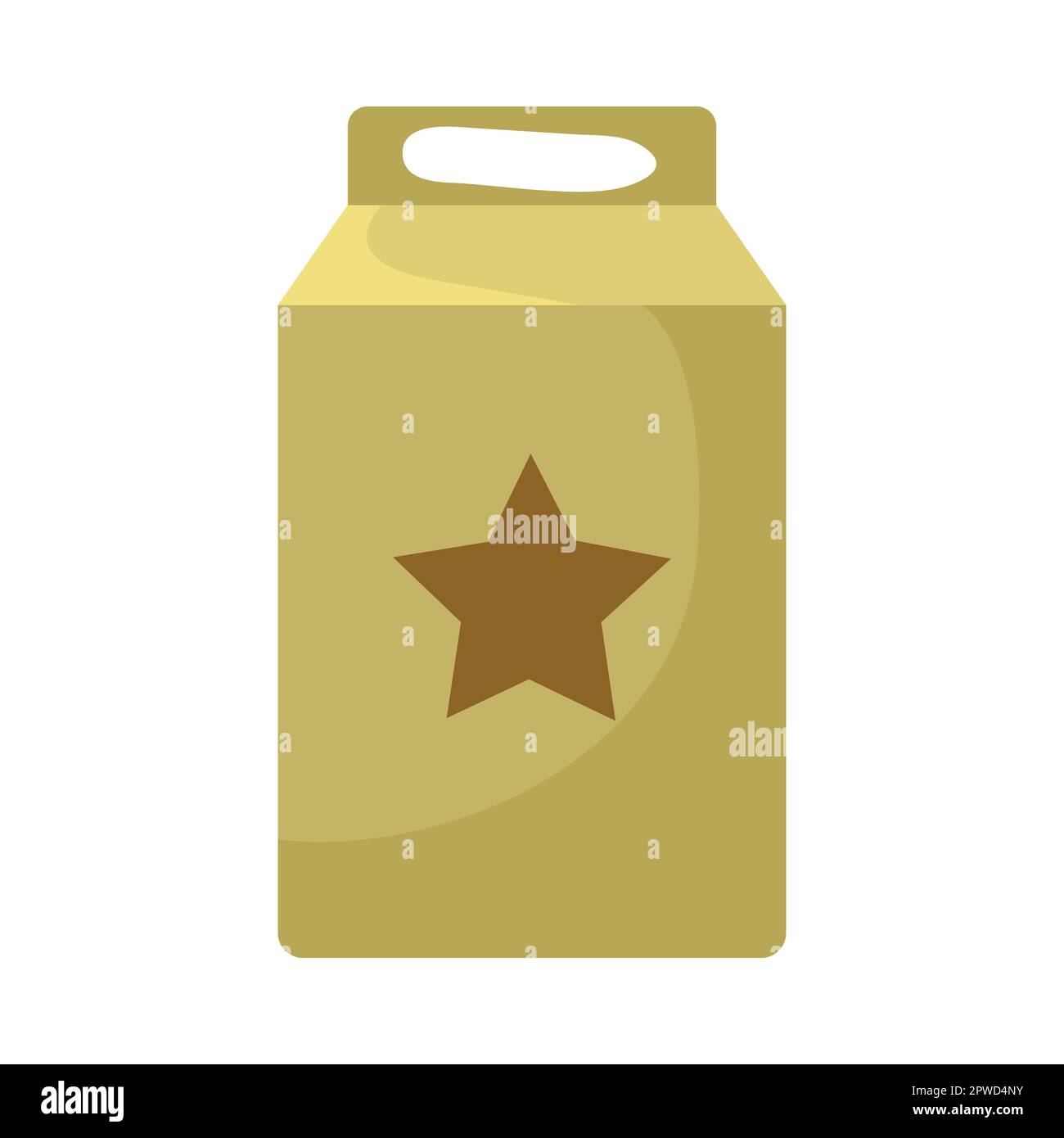 Khaki combat ration box with star cartoon illustration Stock Vector ...