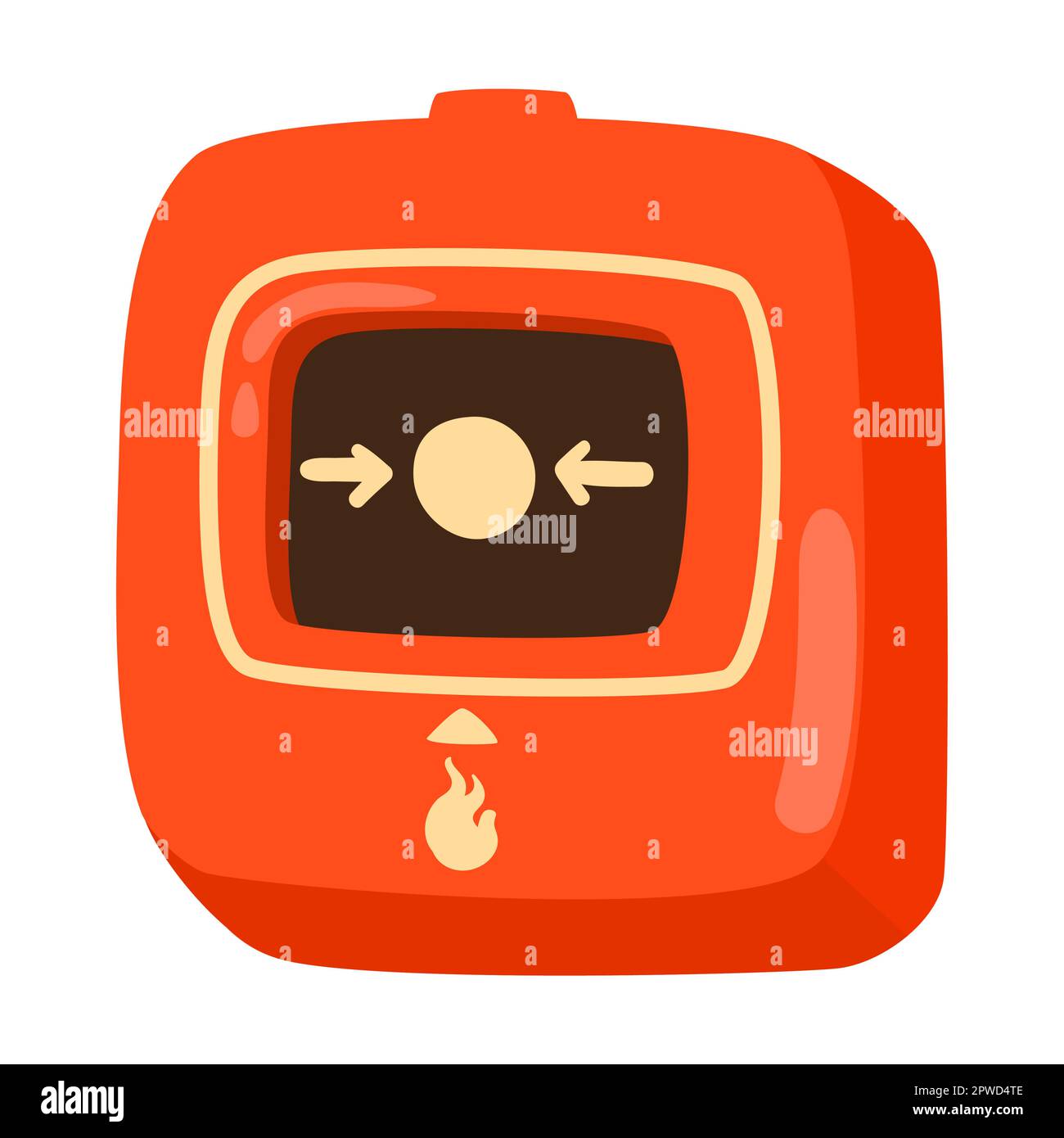 evacuation button. Firefighter, firefighting equipment cartoon ...