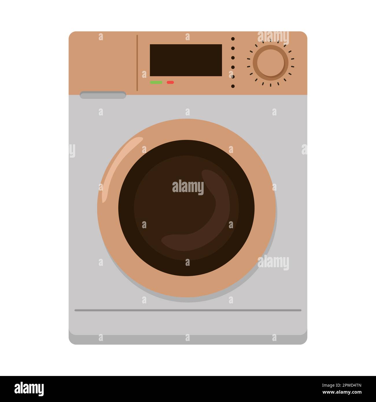 washing machine for home bathroom. Vector illustration of decoration ...