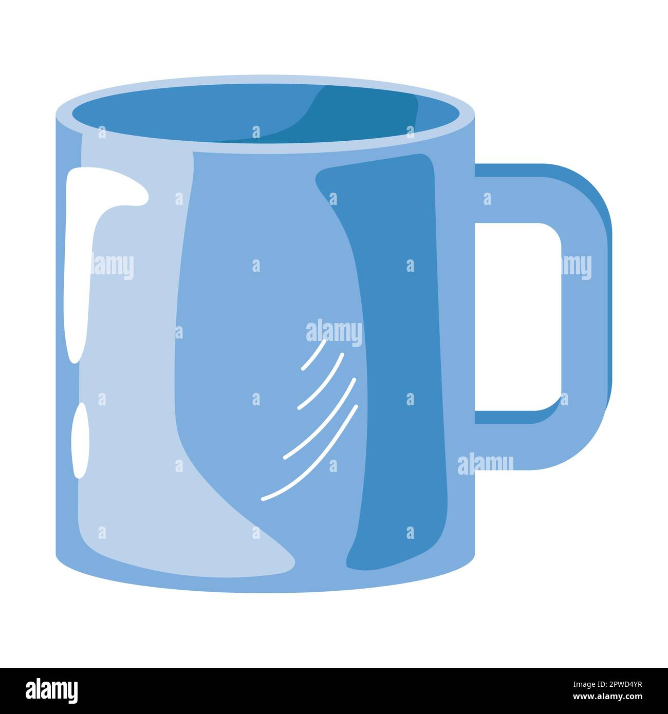 Kitchen utensil and tool, ceramic mug. Vector illustration of accessory ...