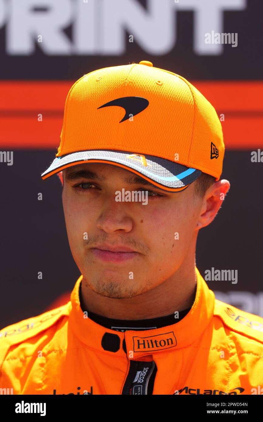 Baku, Azerbaijan. 29th Apr, 2023. BAKU, AZERBAIJAN, 29. April 2023; # 4, Lando NORRIS, GBR ...