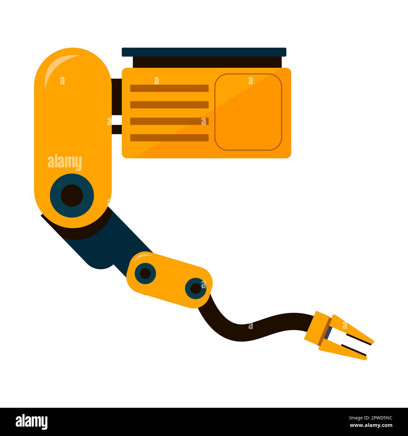 Robotic flexible clamp of machine on factory, technological line ...