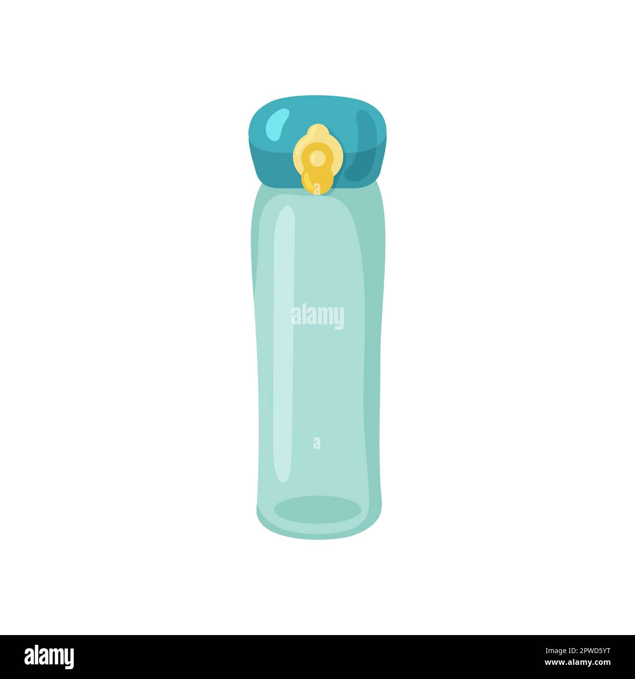 Blue reusable bottle for water vector illustration Stock Vector Image ...