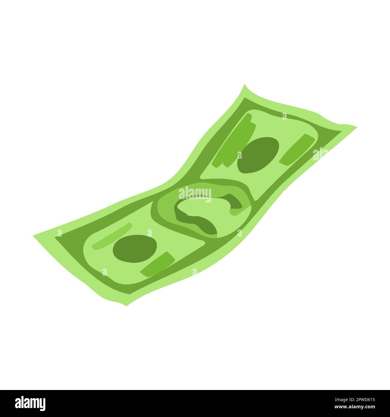 flying bill of money cartoon illustration. Heap of cash, pile of green ...