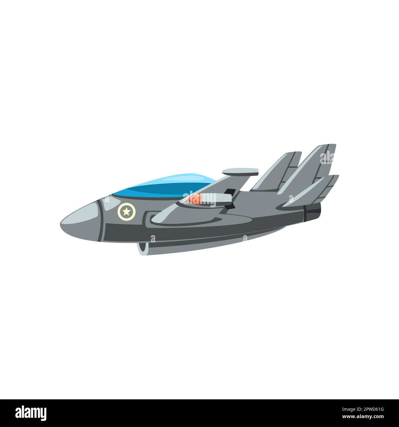 Figther jet toy for kids flat vector illustration Stock Vector Image ...