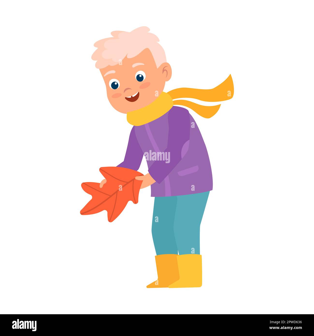 Playing a leaf Stock Vector Images - Alamy