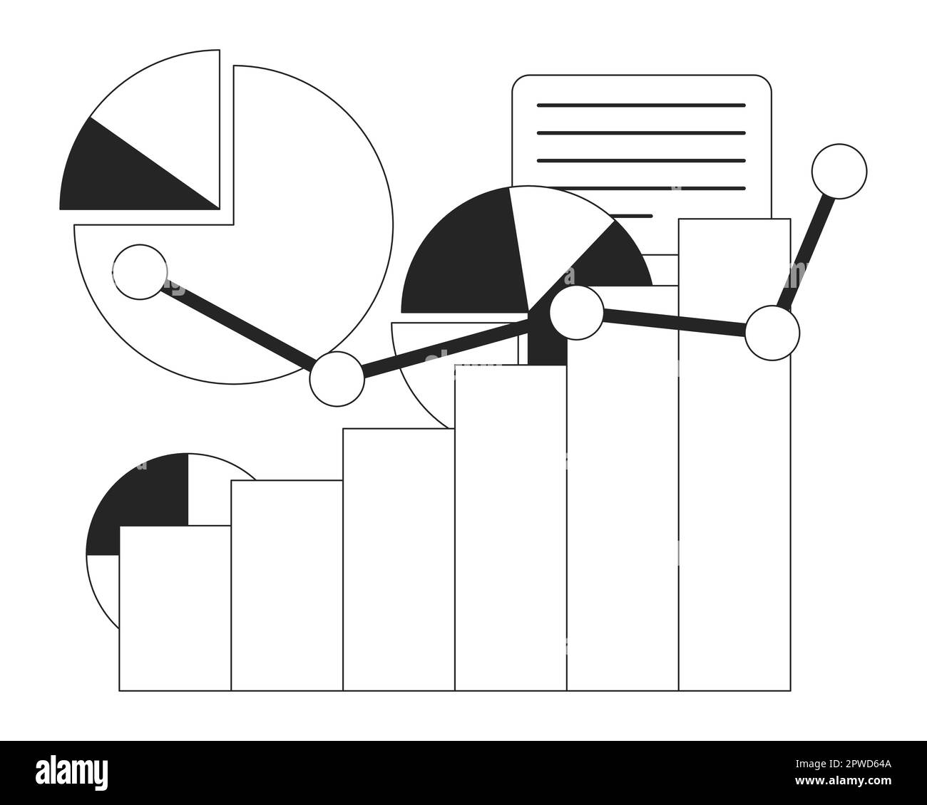 Trend forecasting flat line black white vector icon Stock Vector Image ...