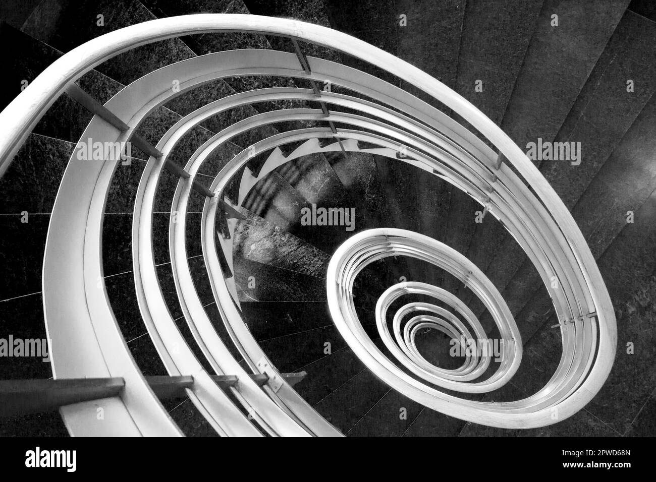 Sprial staircase forming a beautiful shell pattern Stock Photo - Alamy
