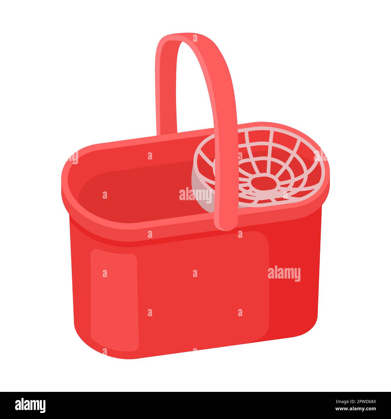 rectangular bucket with mesh for large debris, barrel with convenient ...