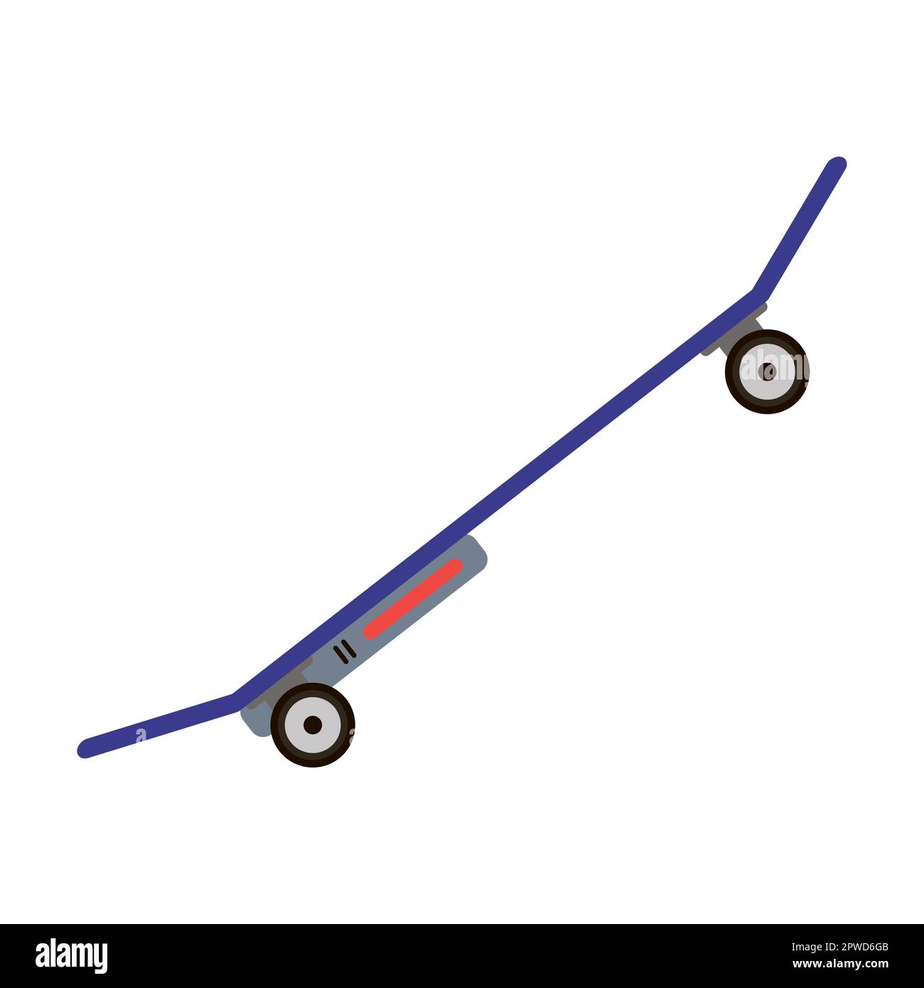 Modern electric skateboard, transport isolated on white background ...