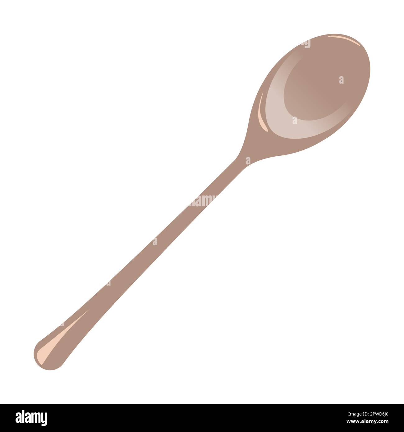 Kitchen utensil and tool, big spoon. Vector illustration of accessory ...