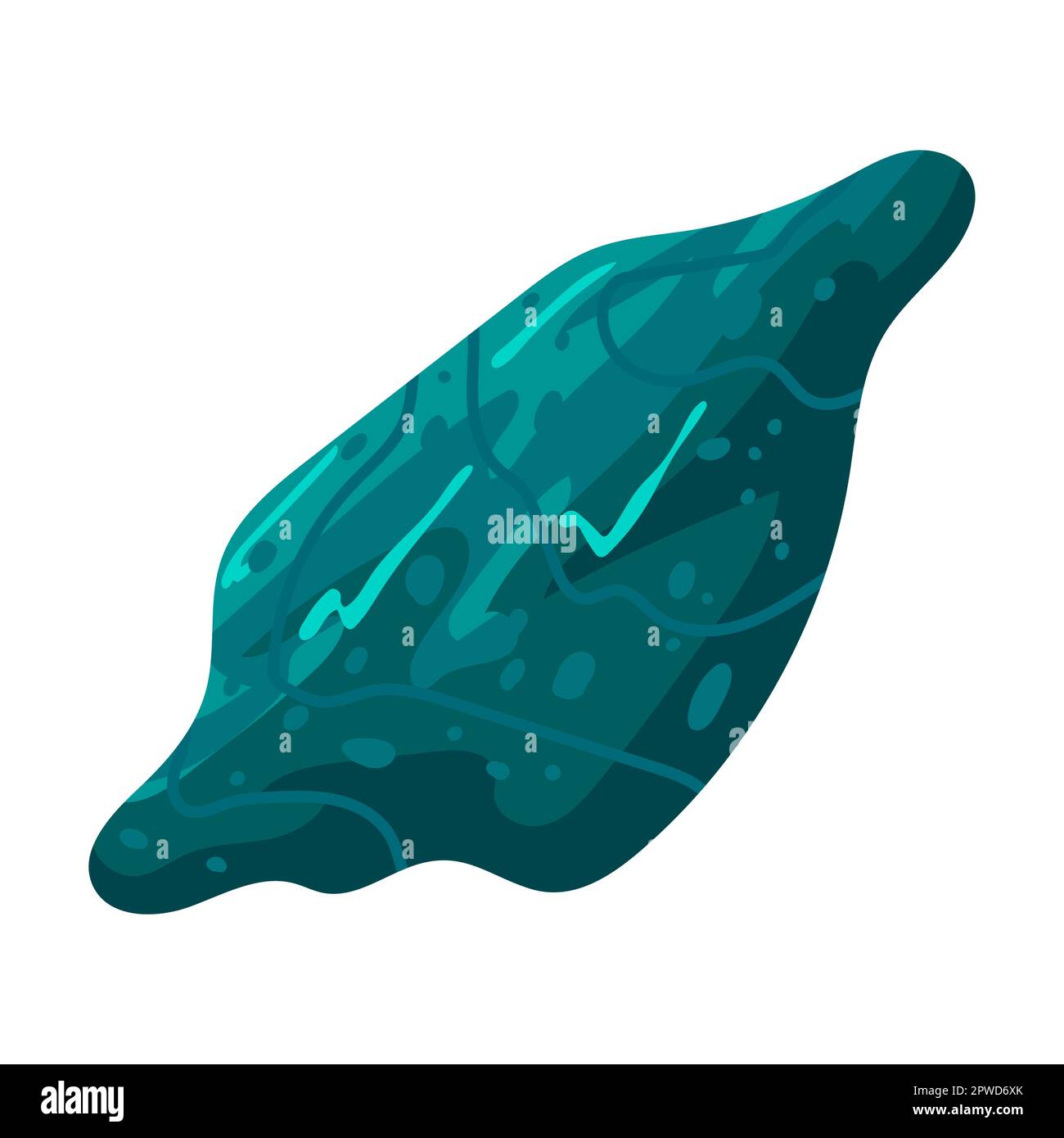 Valuable asteroid and meteorite. Vector illustration of space meteoroid ...