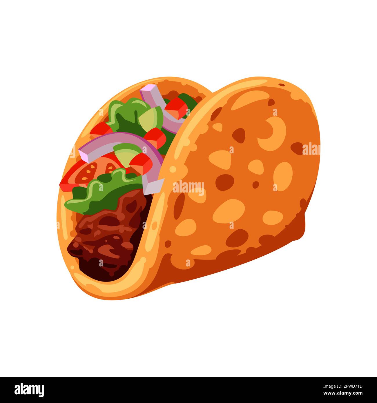 Realistic taco cartoon illustration Stock Vector Image & Art - Alamy