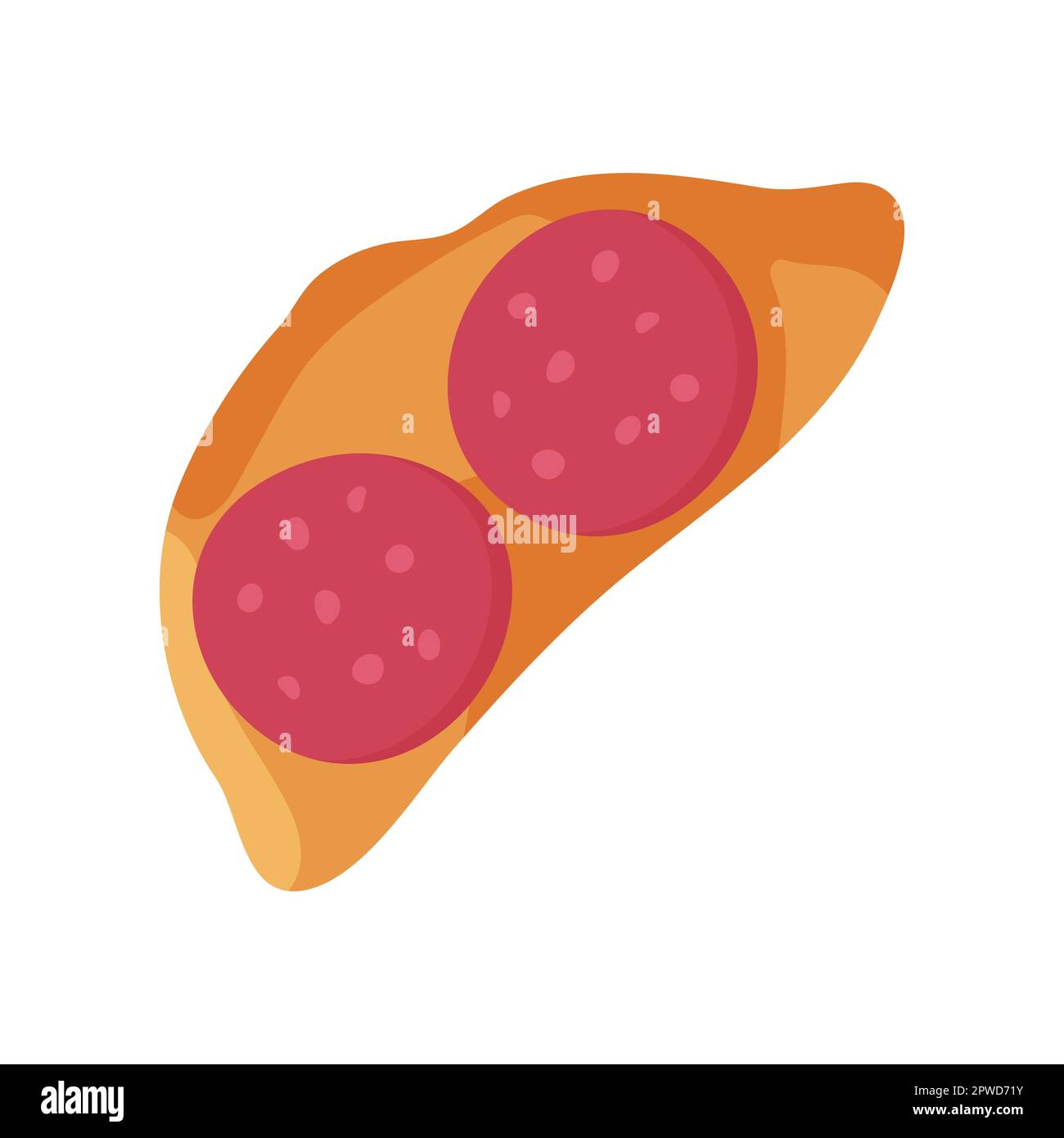 Salami on slice of bread vector illustration Stock Vector Image & Art ...
