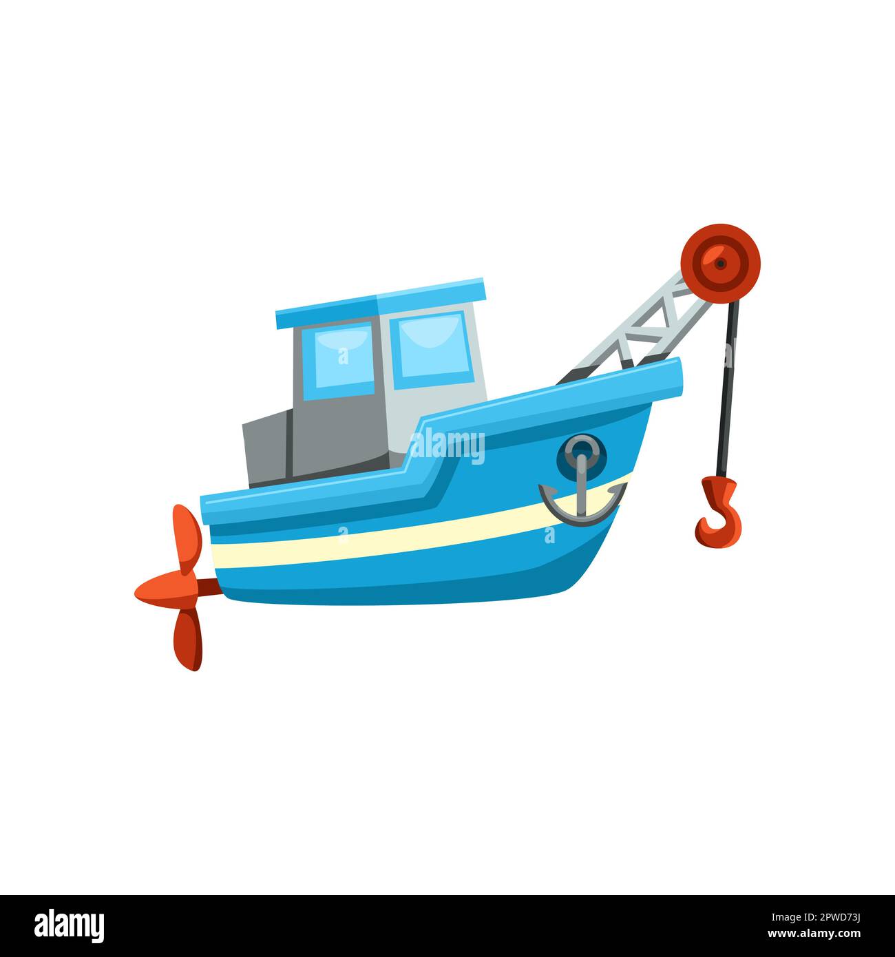 Toy ship or boat for kids flat vector illustration Stock Vector Image ...