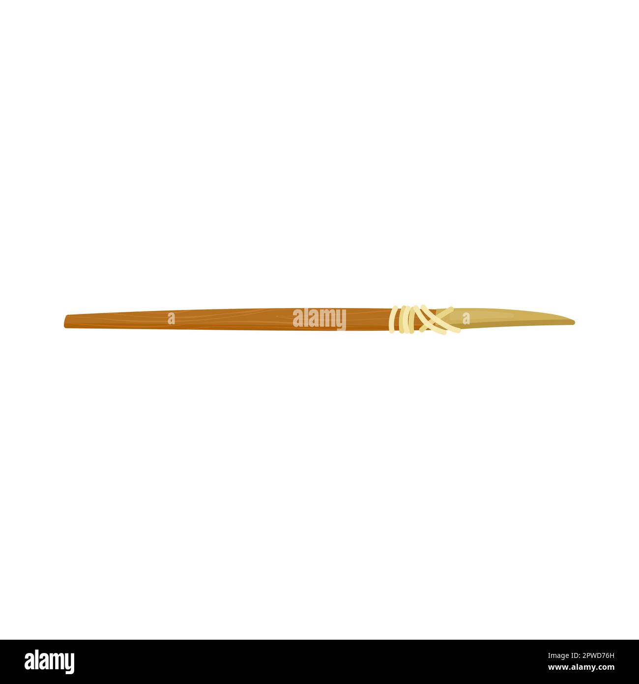 Ancient spear from wood and bone vector illustration Stock Vector Image ...