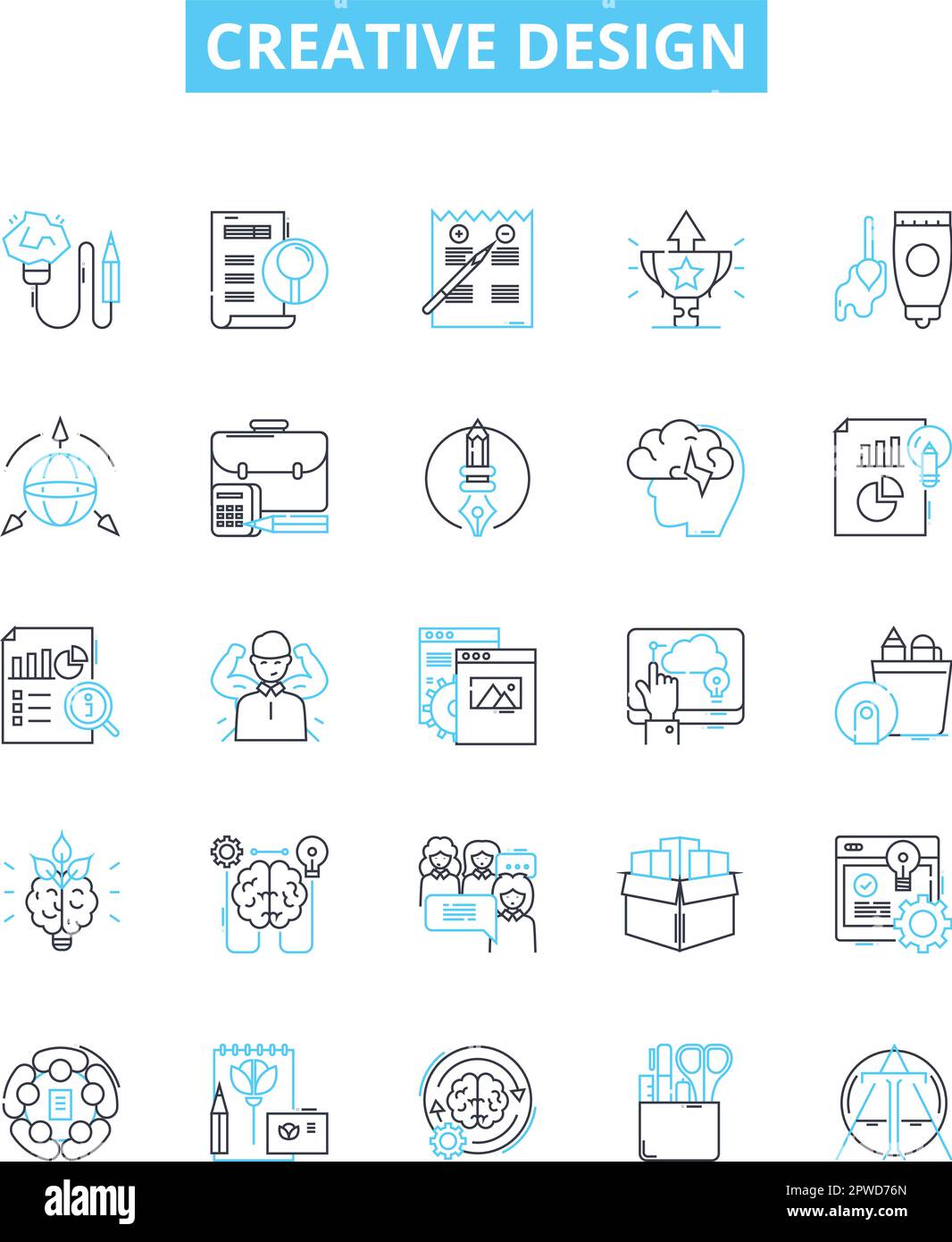 Creative design vector line icons set. Design, Creative, Artistic ...