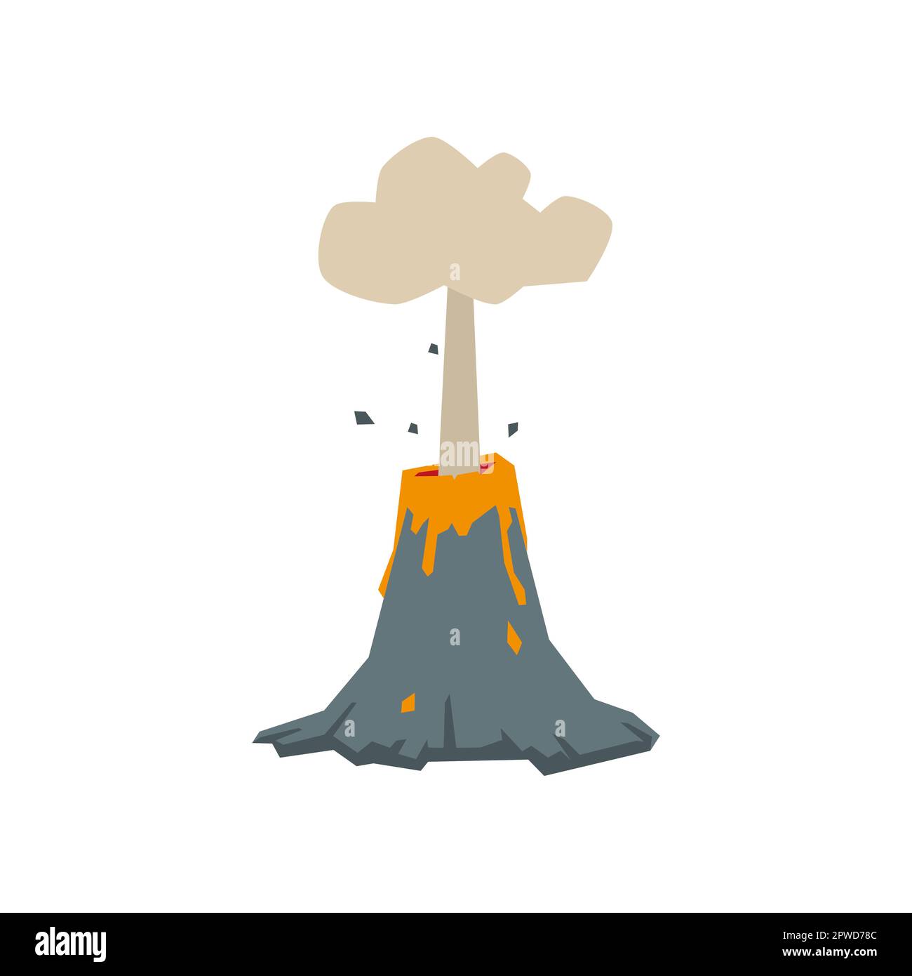 Volcano eruption cartoon illustration Stock Vector Image & Art - Alamy