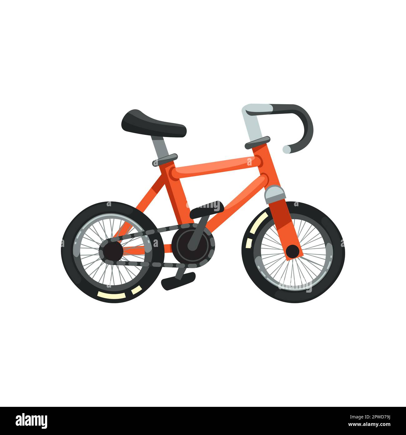 Toy bicycle for kid flat vector illustration Stock Vector Image & Art ...