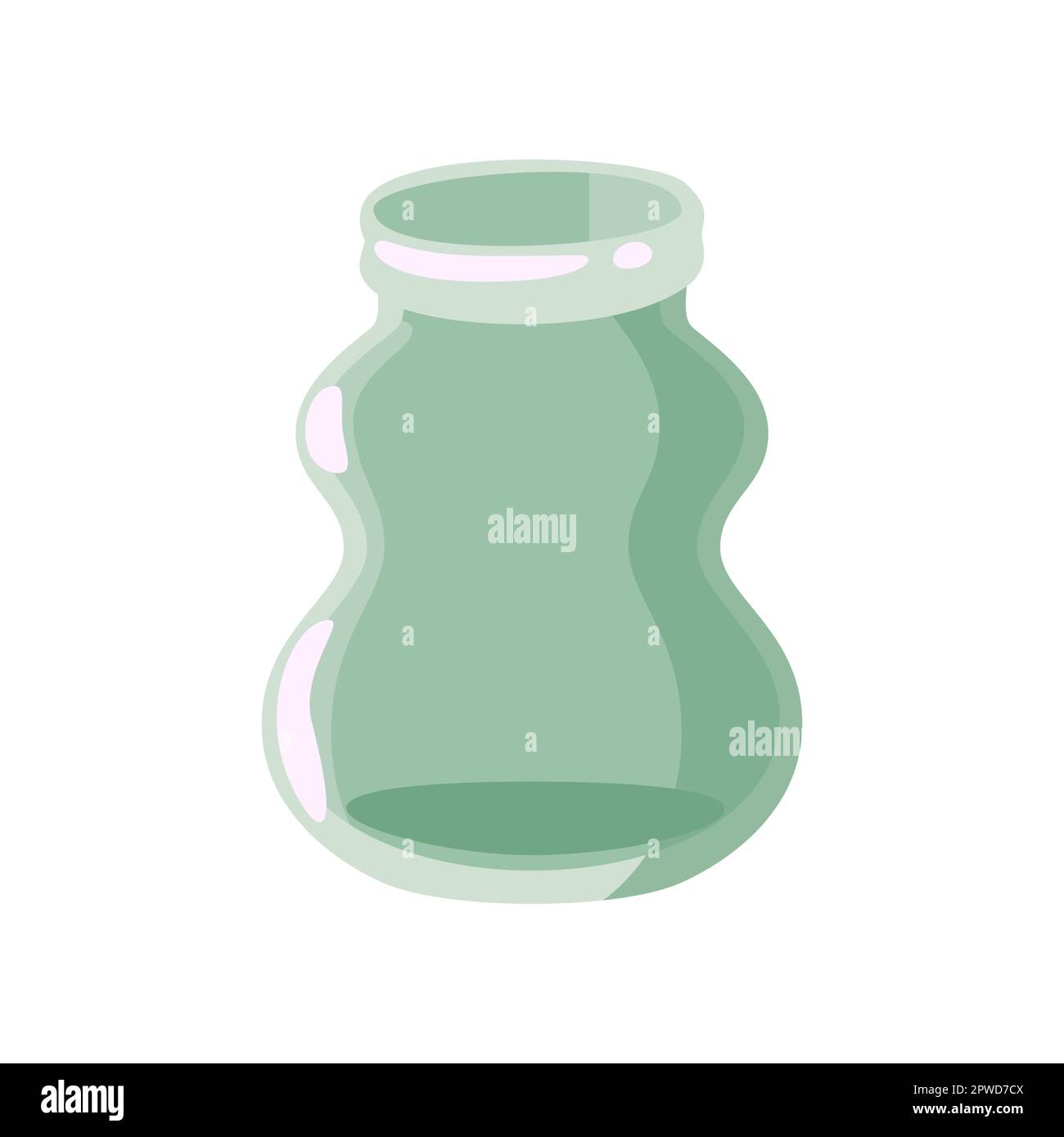 Empty curvy jar cartoon illustration Stock Vector Image & Art - Alamy