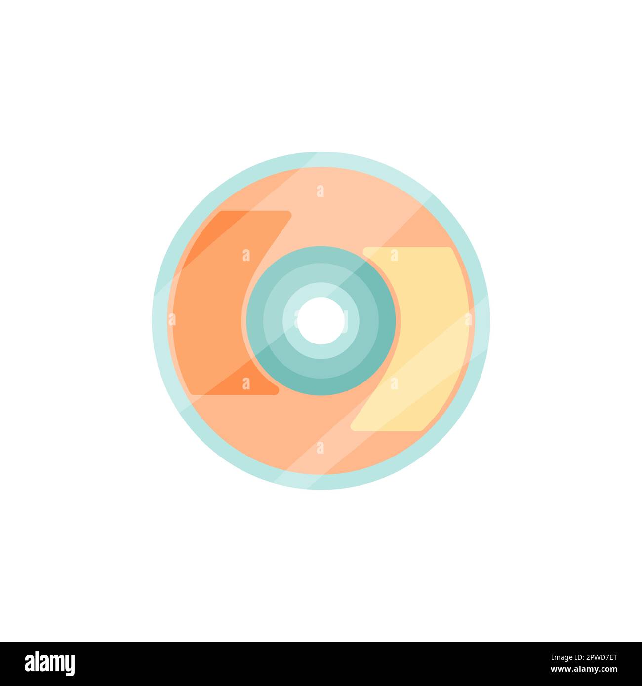 Vintage CD disk flat vector illustration Stock Vector Image & Art - Alamy