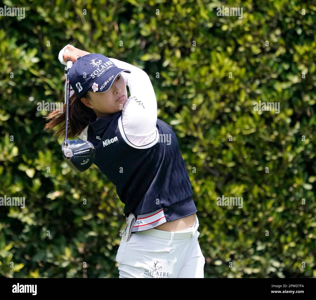 April 29, 2023: LPGA - Min Lee, professional golfer from Chinese Taipei, tees off on the 2nd ...