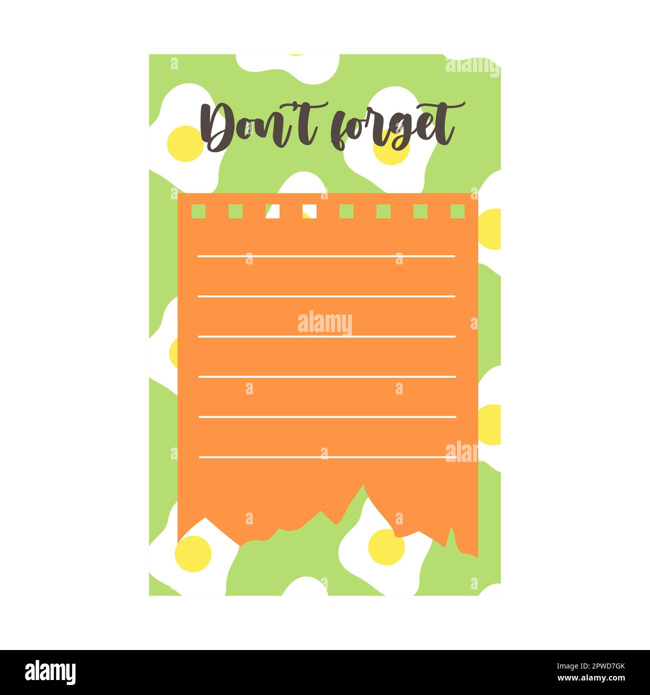 diary page with abstract pattern not to forget, cartoon vector ...