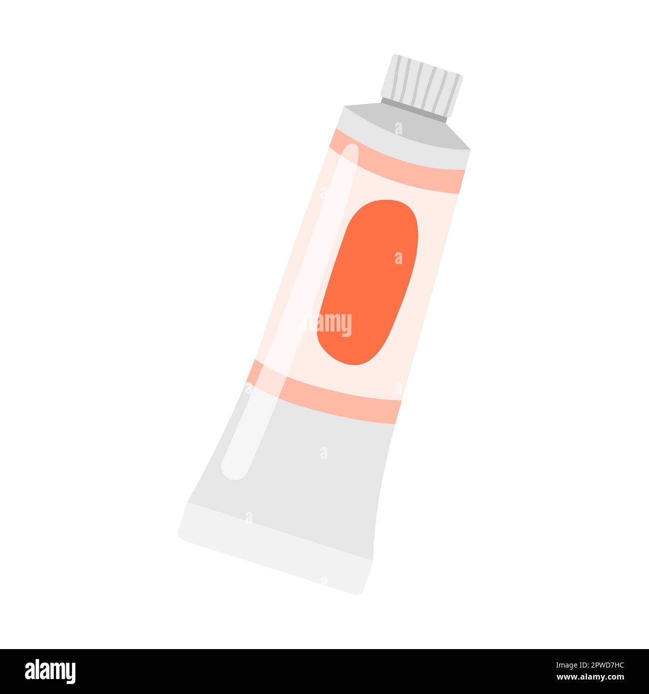 tube of acrylic paint, Different art supplies vector illustration ...