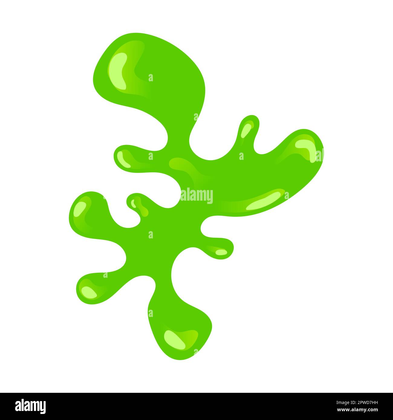 Green slime splash and slippery and nasty blob. Vector illustration of ...