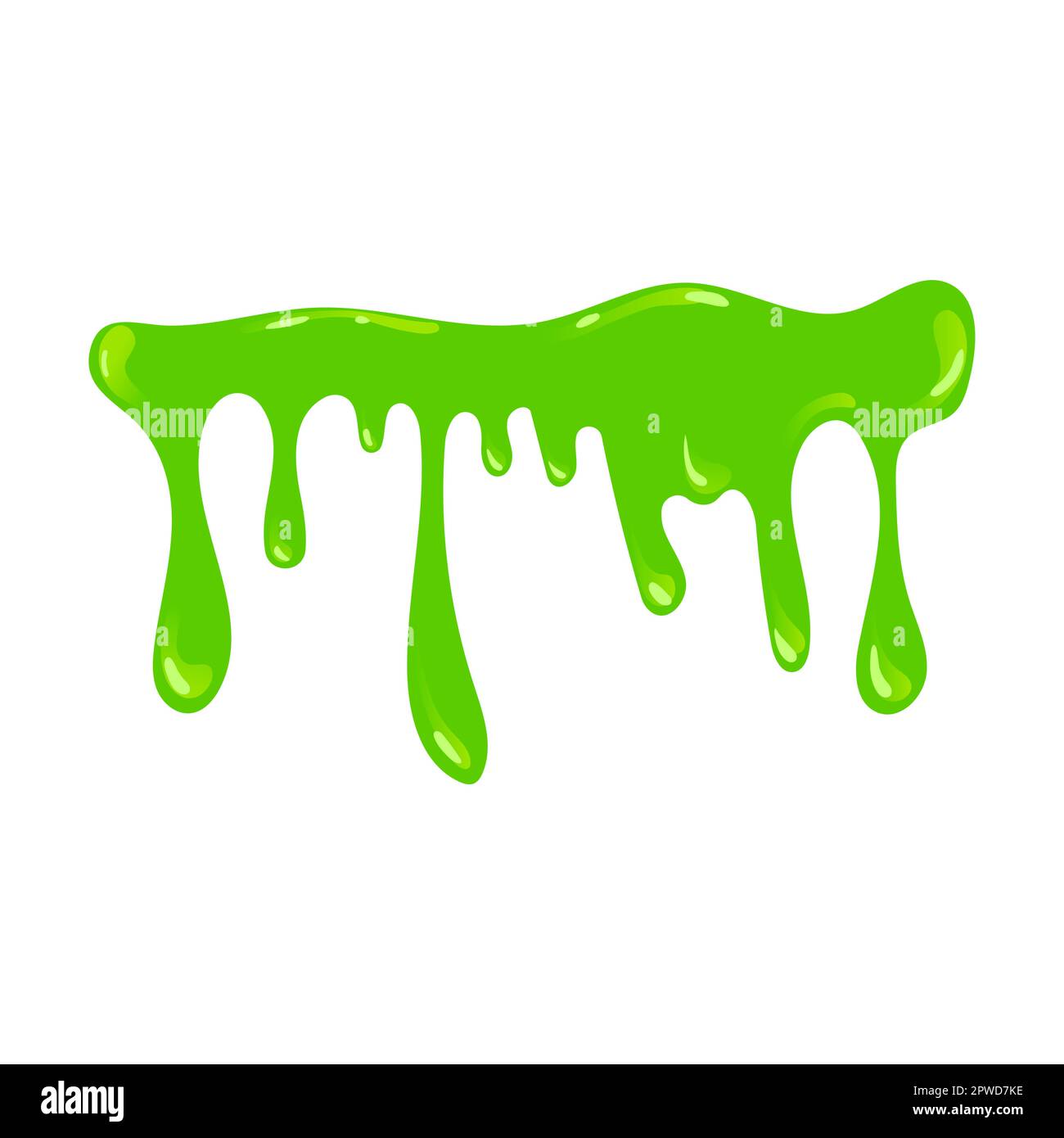 Green dangerous slime splash and blob. Vector illustration of sticky ...