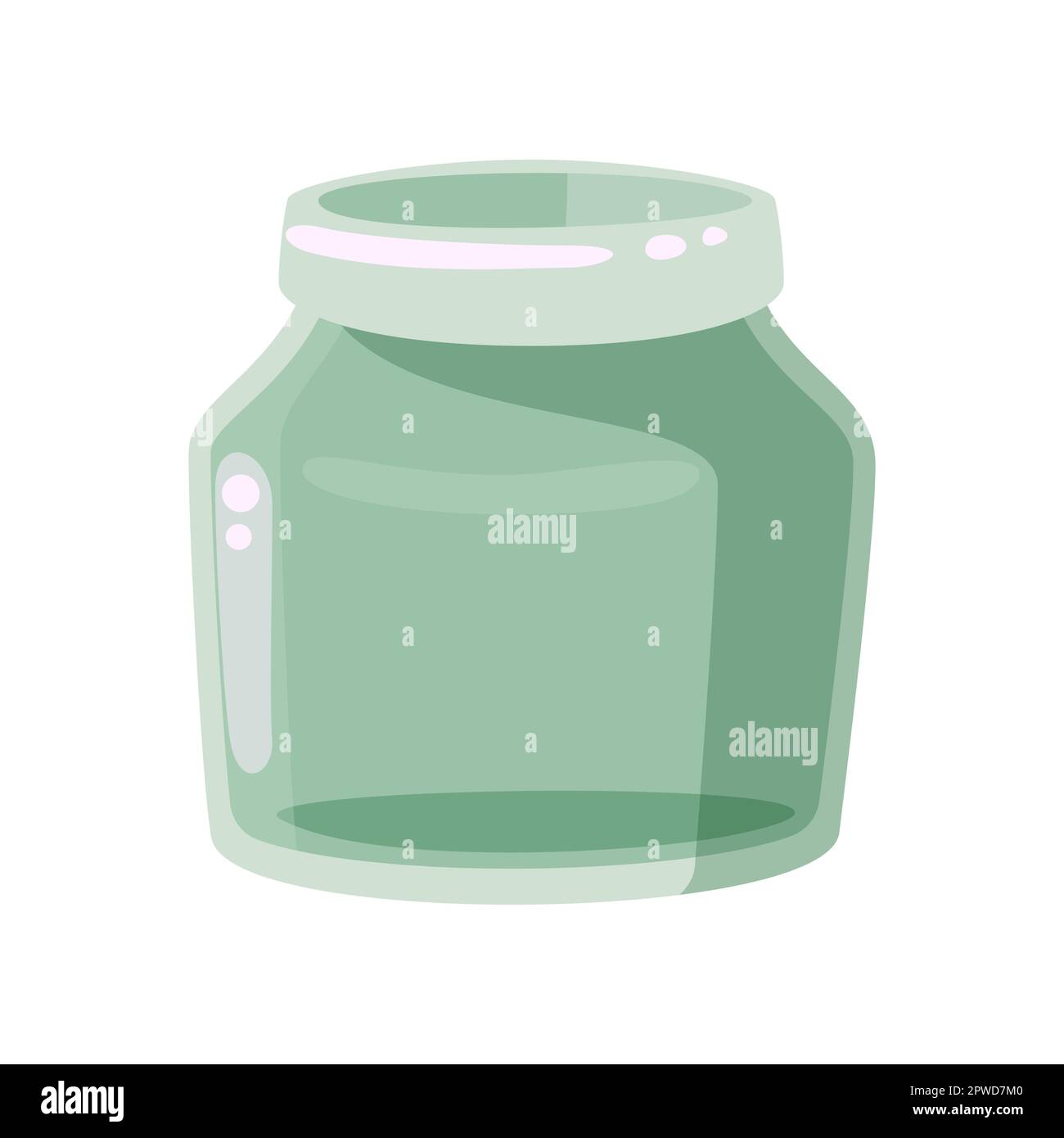 Empty square jar cartoon illustration Stock Vector Image & Art - Alamy