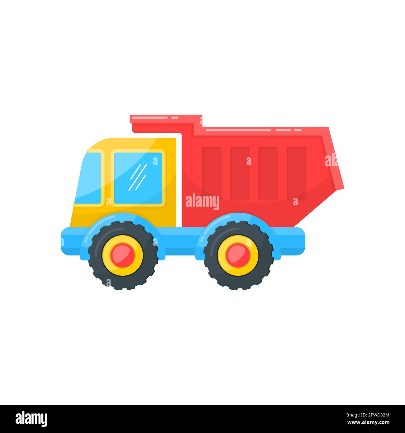 Colorful plastic truck toy Stock Vector Images - Alamy