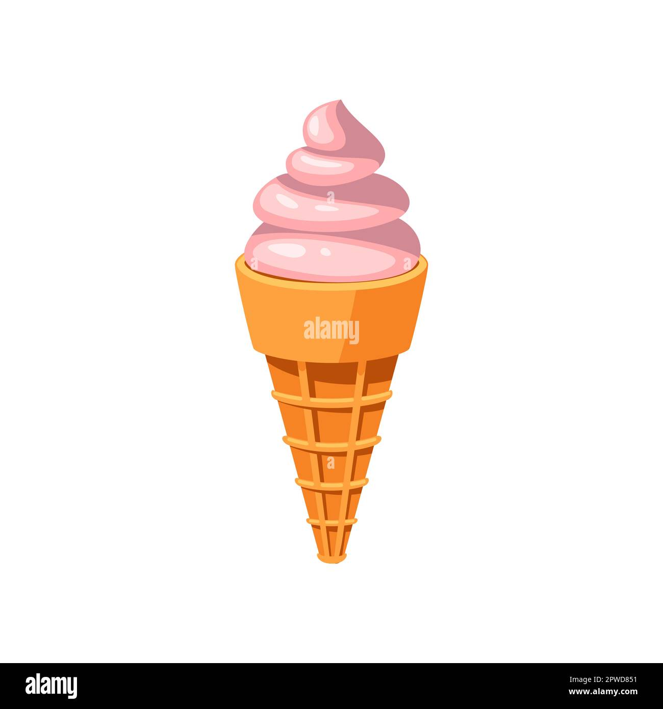 Realistic ice cream cartoon illustration Stock Vector Image & Art - Alamy