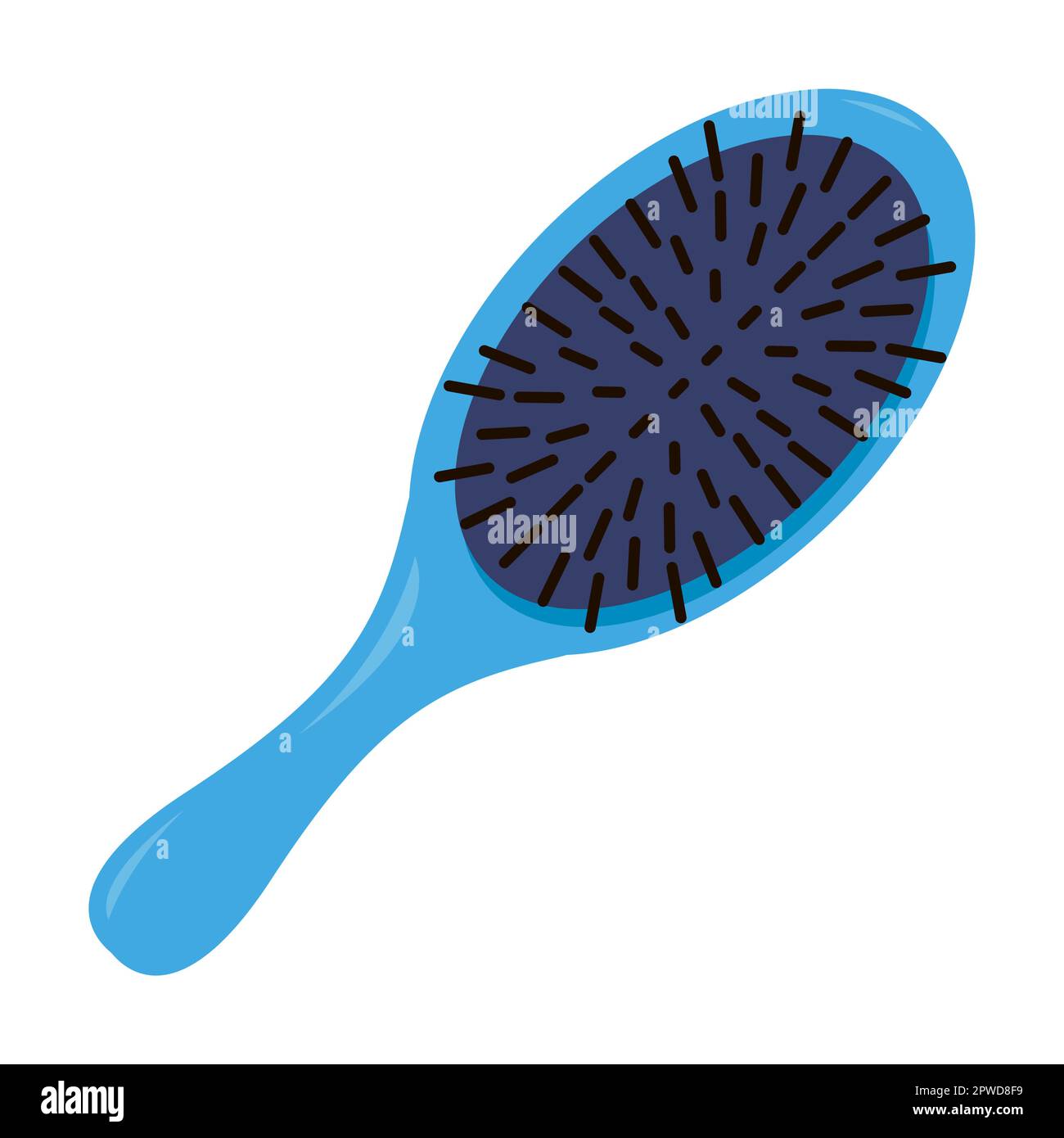 Plastic professional brush for hair styling. Hairbrush cartoon vector ...