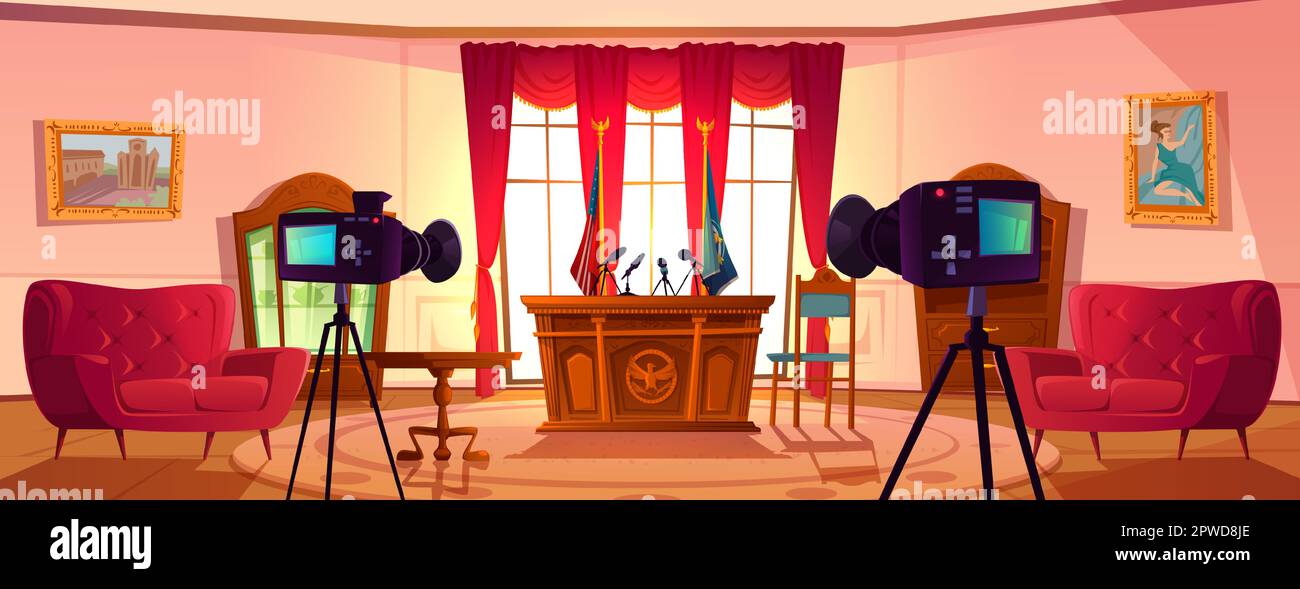 Empty conference room for presidents or government negotiations with ...